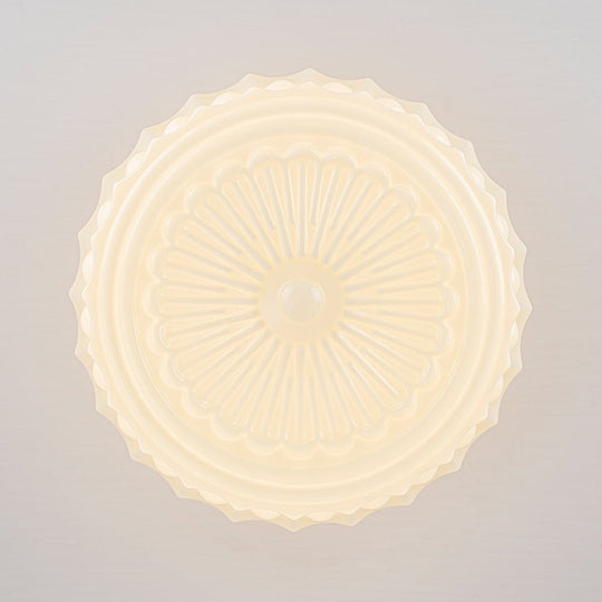 Sculptural Milk Glass Schoolhouse LED Ceiling Light | LightFixturesUSA