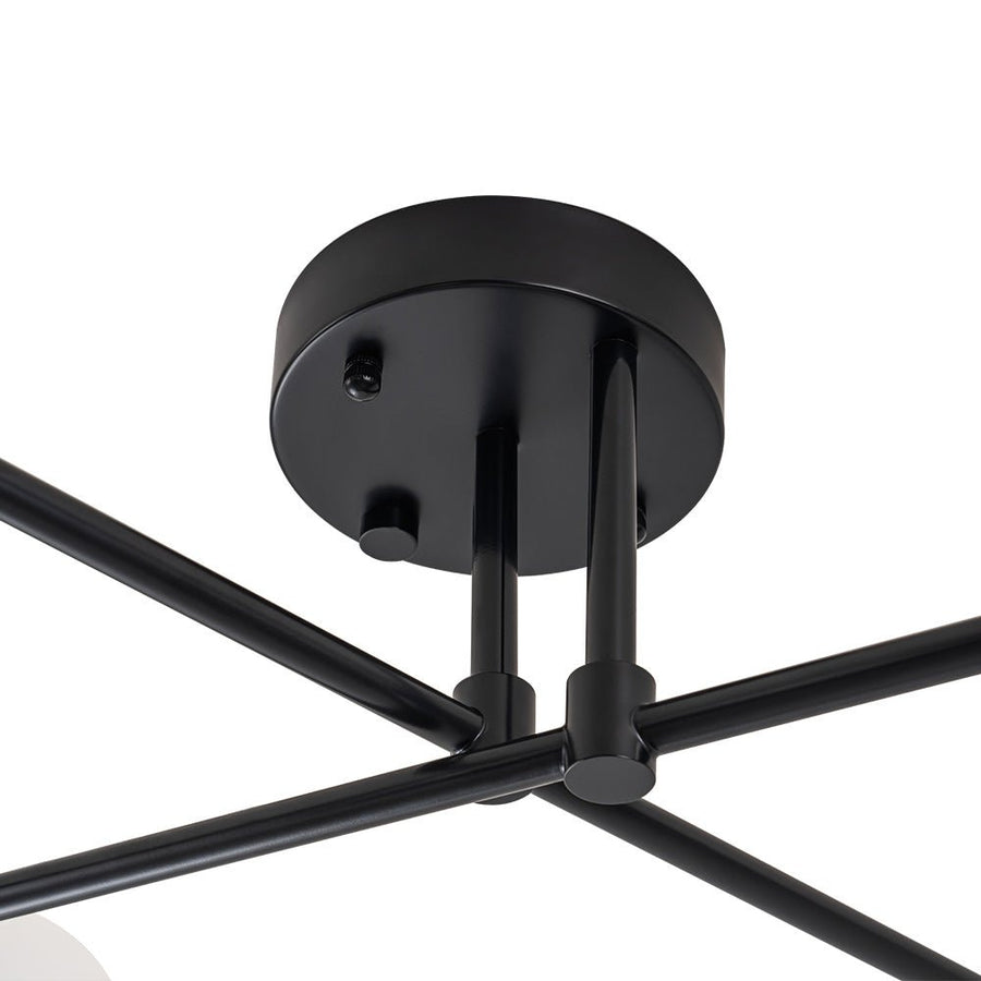Black Frosted Bubble Linear Sputnik Semi Flush Mount | LightFixturesUSA ...