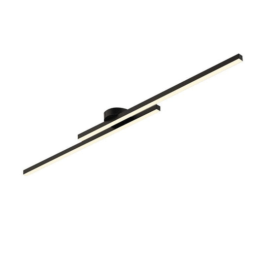 Dimmable 2-Light Long Strip Linear LED Flush Mount | LightFixturesUSA