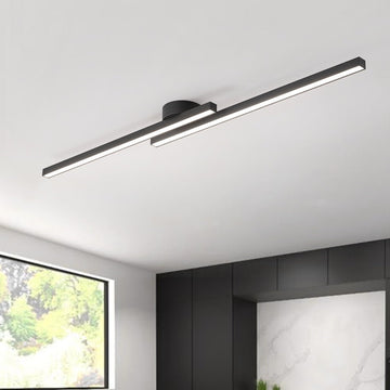 Dimmable 2-Light Long Strip Linear LED Flush Mount | LightFixturesUSA