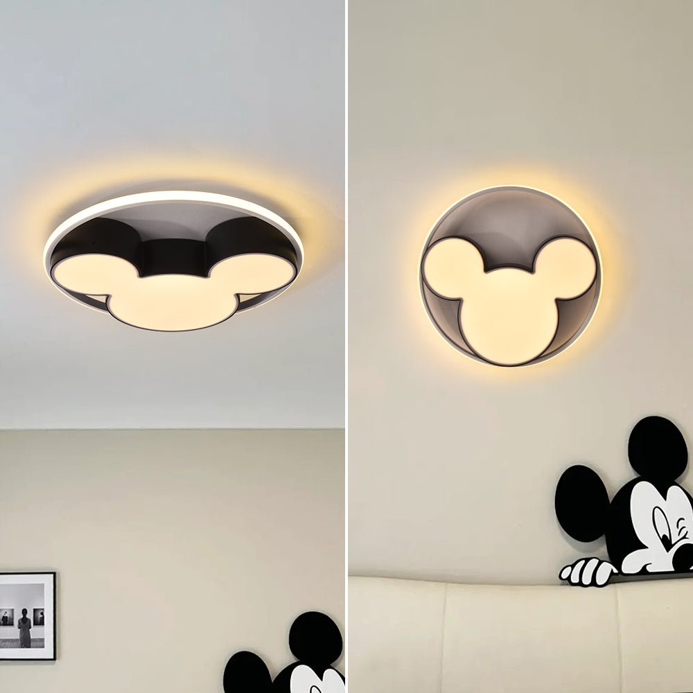 Modern Mickey Design LED Flush Ceiling Light | LightFixturesUSA, LED