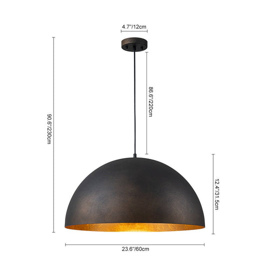 Industrial Oversized Large Metal Dome Pendant Light | LightFixturesUSA