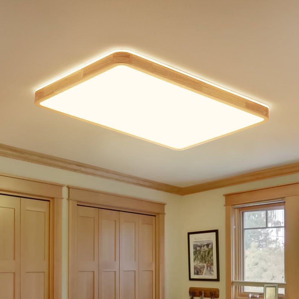 Rectangle LED Flush Mount Light | LightFixturesUSA, Rectangle Ceiling ...