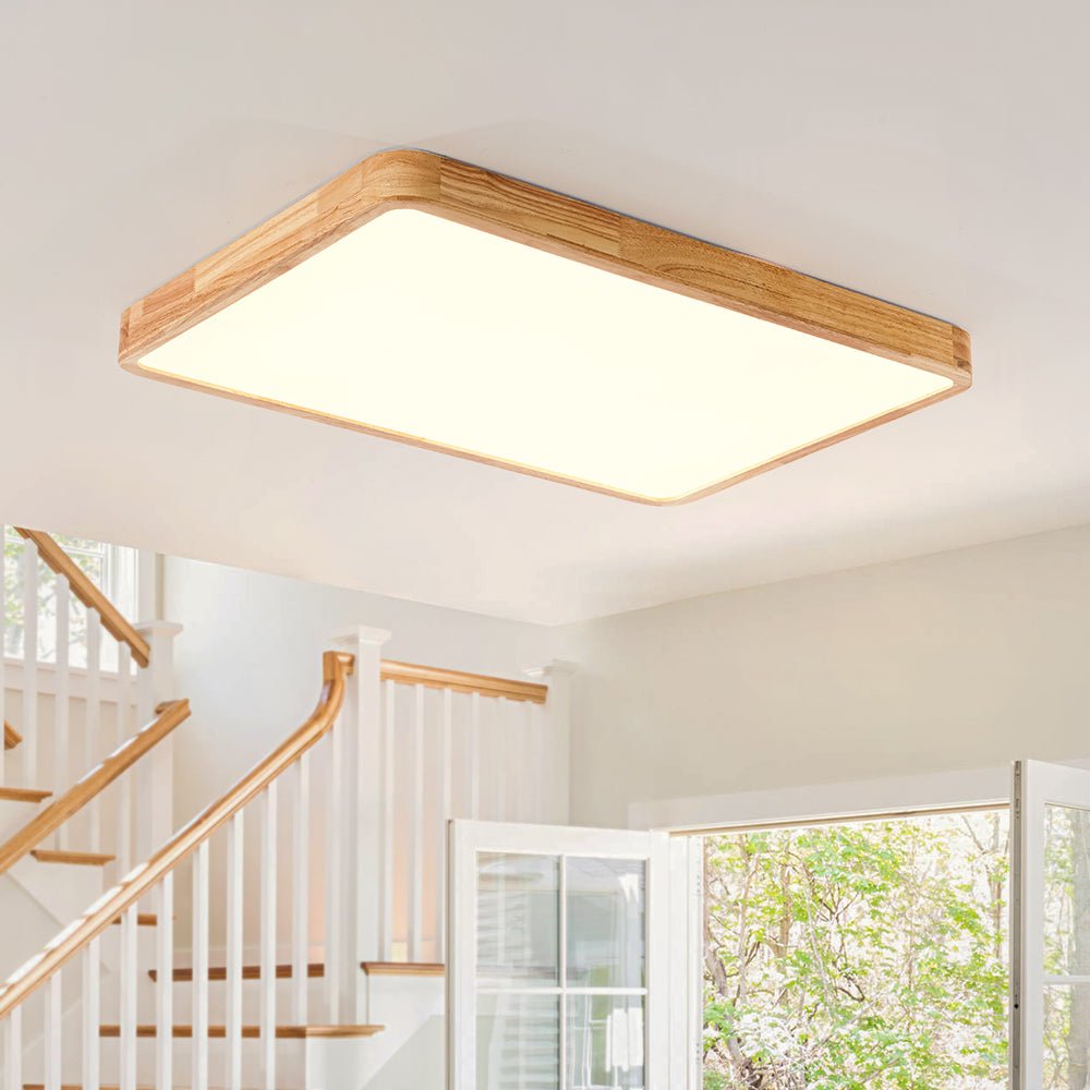 Rectangle LED Flush Mount Light | LightFixturesUSA, Rectangle Ceiling ...