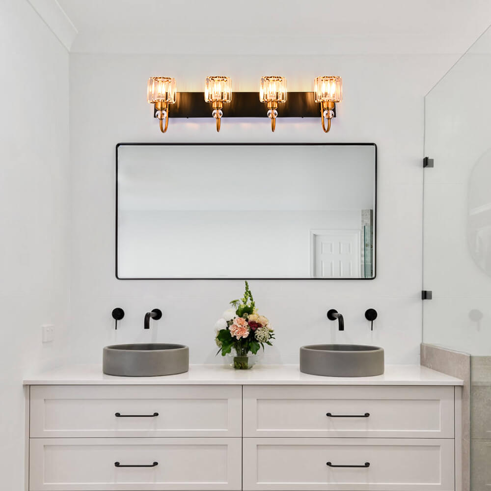 Modern Crystal Vanity Wall Sconce | LightFixturesUSA, Bathroom Light ...