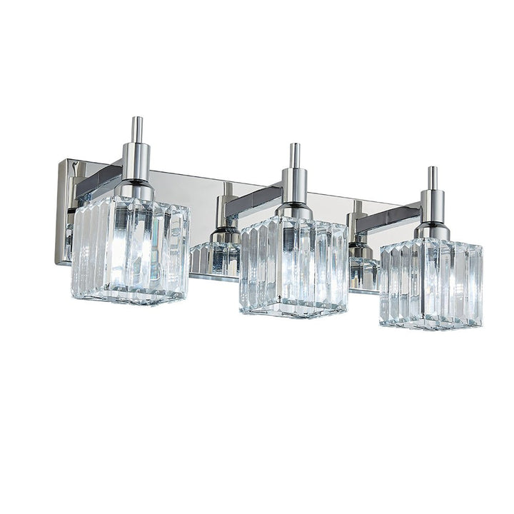 Modern Glam Crystal Bathroom Vanity Wall Light | LightFixturesUSA