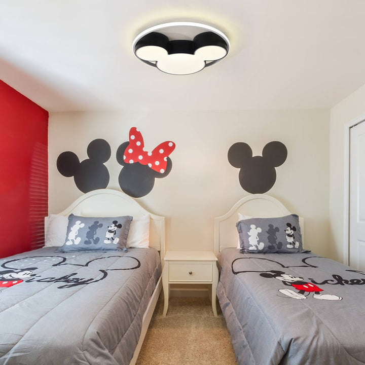 Modern Mickey Design LED Flush Ceiling Light | LightFixturesUSA, LED